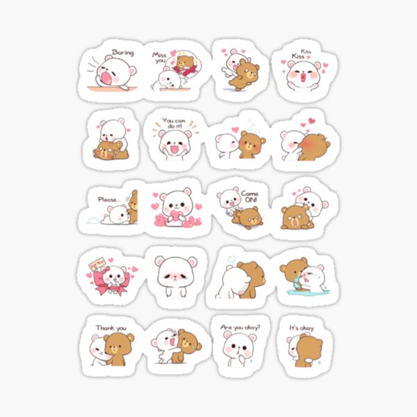 "milk and mocha" Sticker by Artluxshop | Redbubble