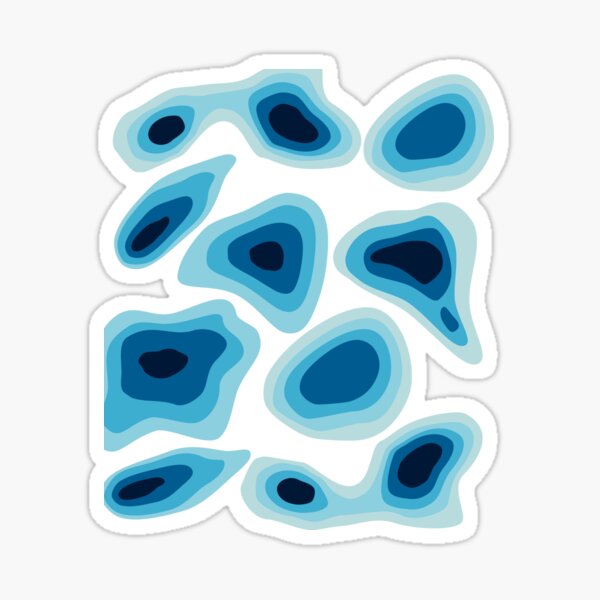 "topographic illustration contour map " Sticker for Sale by Haniashosa ...