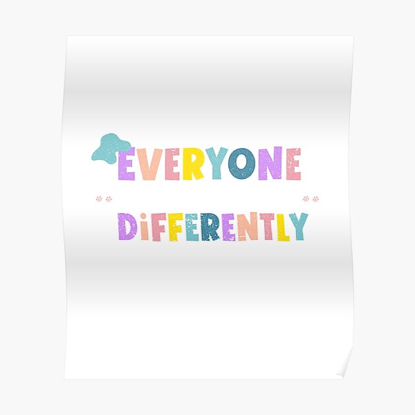 "Everyone Communicate Differently Autism Teacher " Poster by ch ...