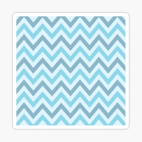 "Blue Chevron" Sticker by PeachyLitchi | Redbubble