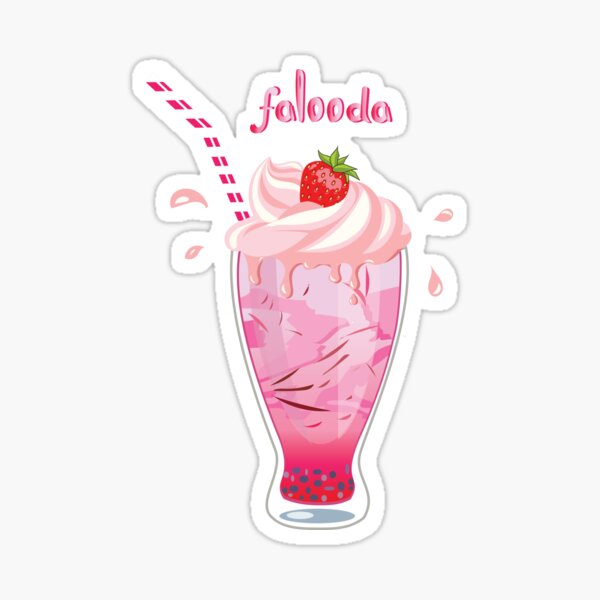 "Falooda with Strawberry Ice Cream " Sticker for Sale by VJcreation ...