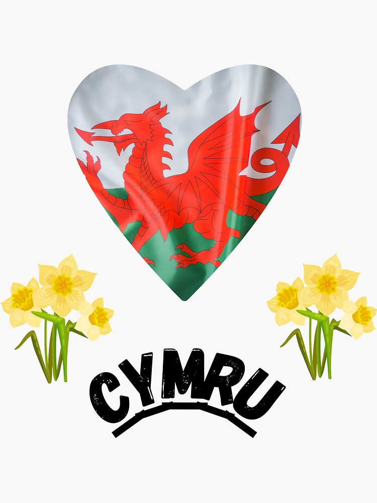 "Love Cymru (Wales)" Sticker for Sale by MelloHDesigns | Redbubble