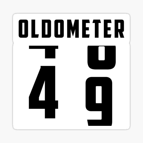"Oldometer counter Number 49 birthday" Sticker for Sale by HeavyStyle ...