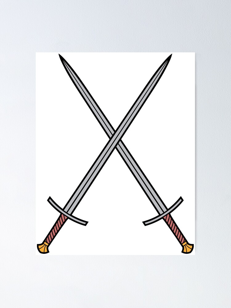 "Crossed swords" Poster for Sale by TribaliumArt | Redbubble