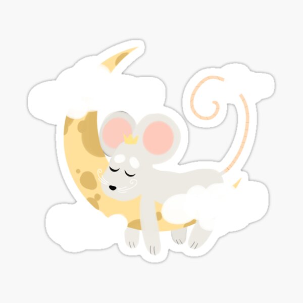 "Goodnight Mouse" Sticker by FoxMintTea | Redbubble