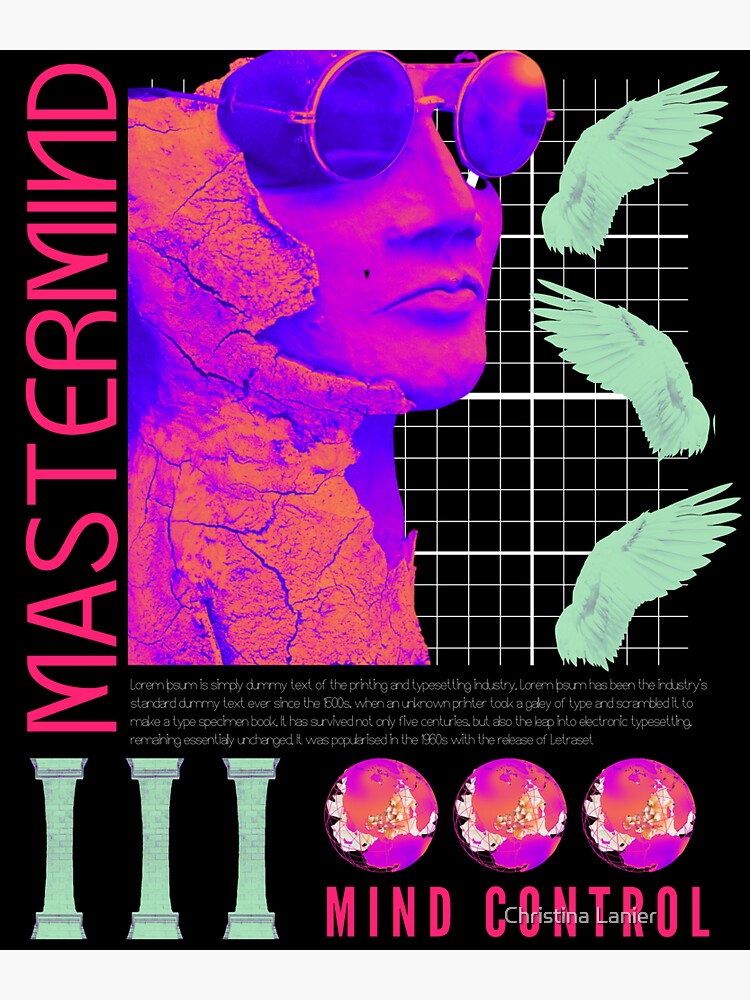 "Mastermind Mind Control - Retro Greek Statue Sculpture Surrealism 5 ...