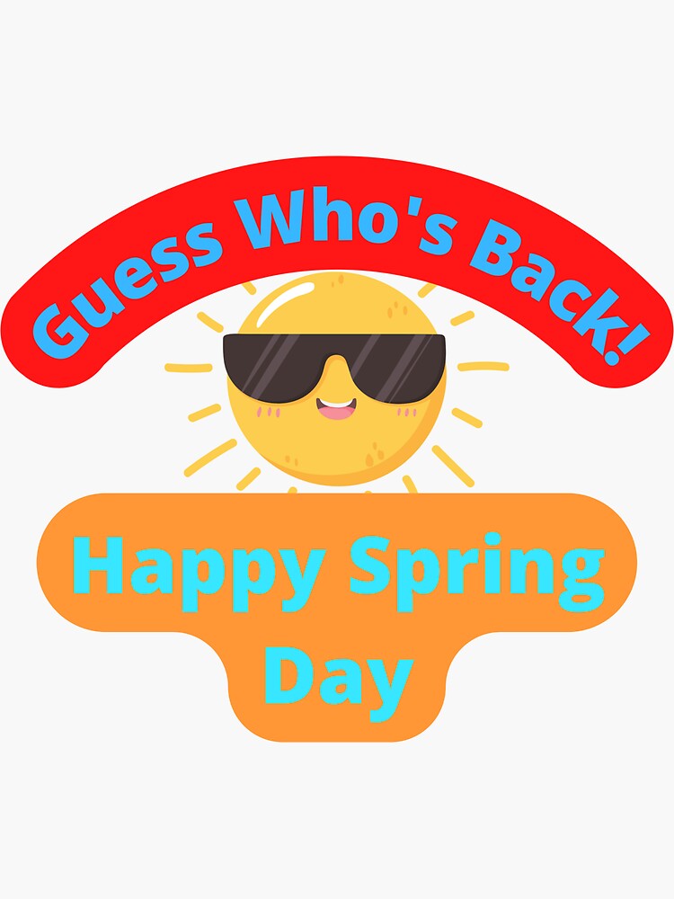 "Happy Sring Day | Spring Day Celebration Customizable Design" Sticker ...