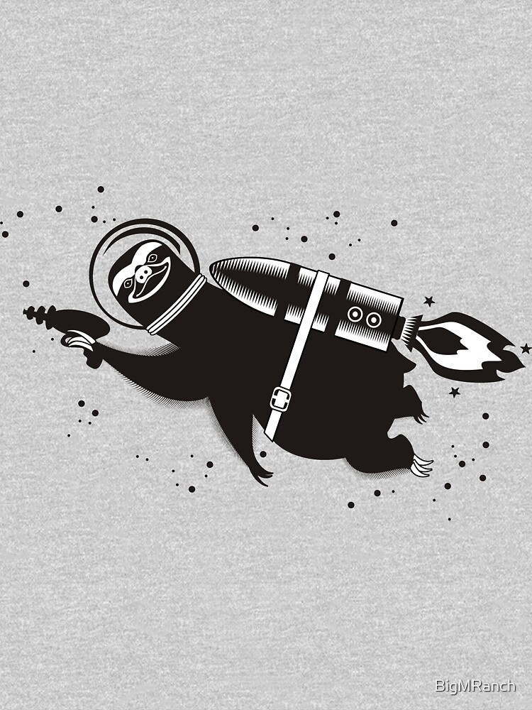 "Outer space sloth rocket ray gun" T-shirt for Sale by BigMRanch ...