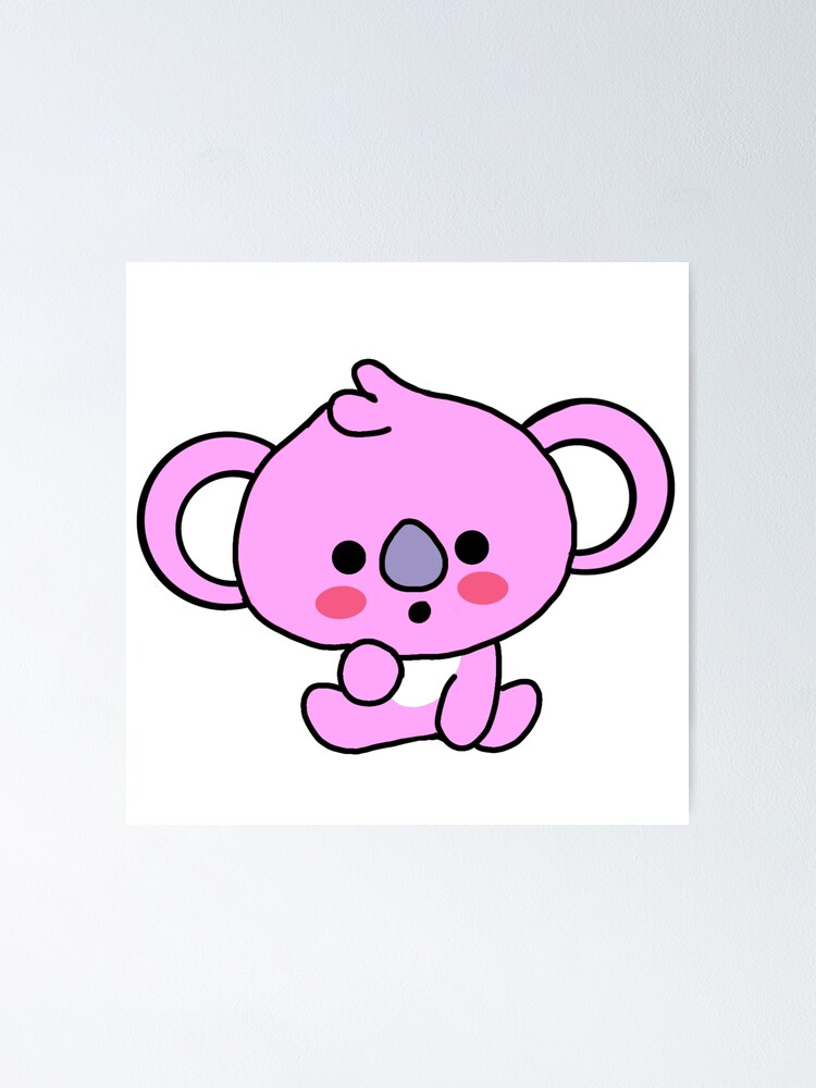 "Cute Pink Koya" Poster for Sale by Color-Toonix | Redbubble