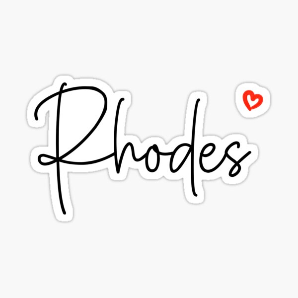 "Rhodes" Sticker by MerchSuperb | Redbubble
