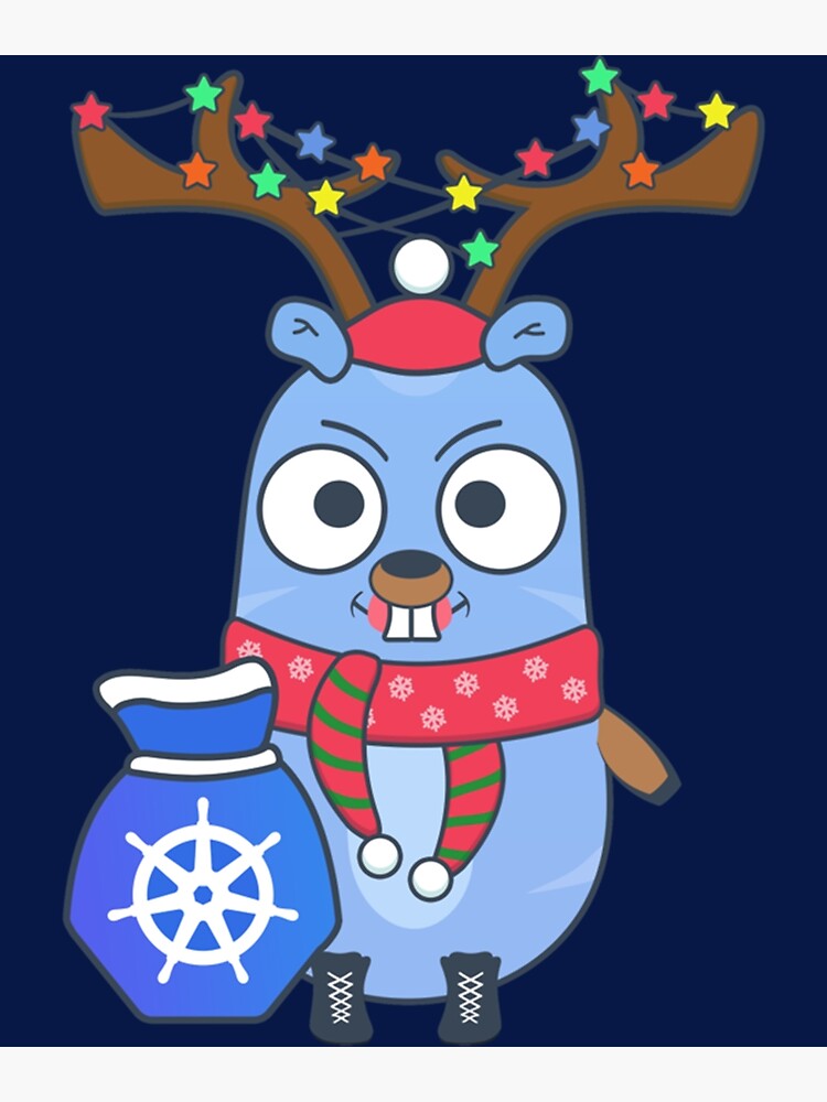 "Golang gopher and kubernetes " Poster by Stanley-UK | Redbubble