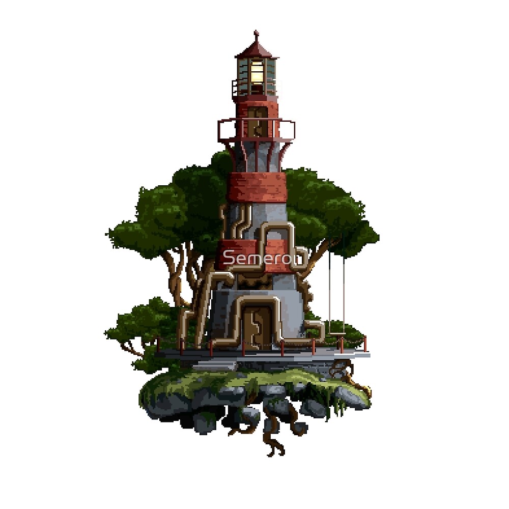 "Lighthouse Pixel Art" by Semero | Redbubble