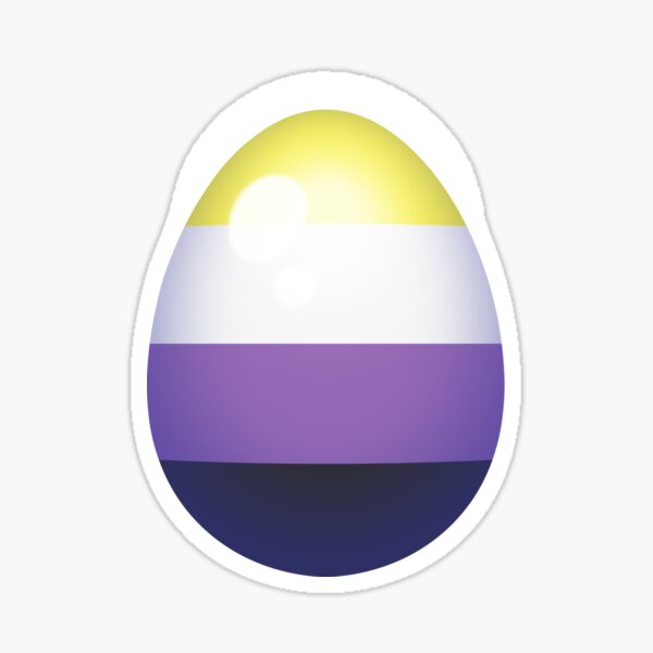 "Pride Easter Egg - Nonbinary" Sticker by GumdropKing | Redbubble