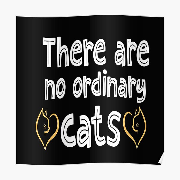 "There are no ordinary cats" Poster for Sale by Catty-Doggy | Redbubble
