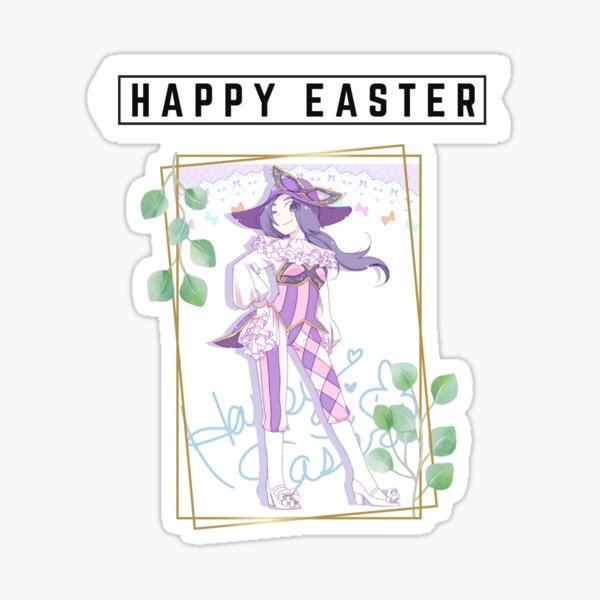 "Happy Easter Anime Girl " Sticker by Theanimebubble | Redbubble