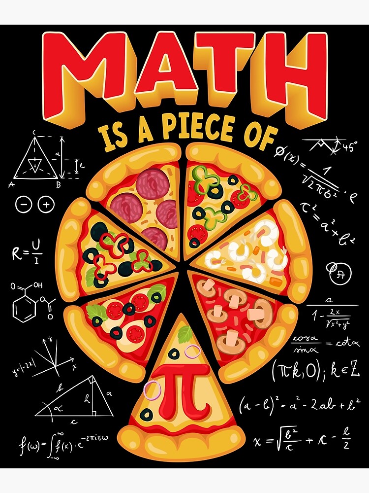 "Funny Pi day 3.14 Math Is A Piece Of Pizza, Pi day 3.14" Poster by ...