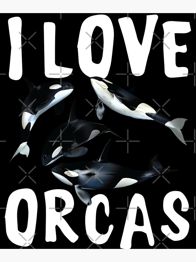 "I love orcas" Poster for Sale by mahamodulrony | Redbubble