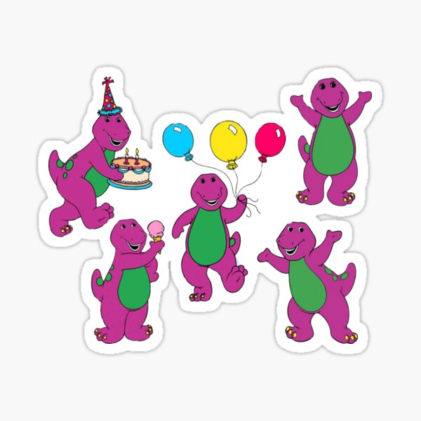 "Barney (Barney & Friends)" Sticker by vara-store | Redbubble