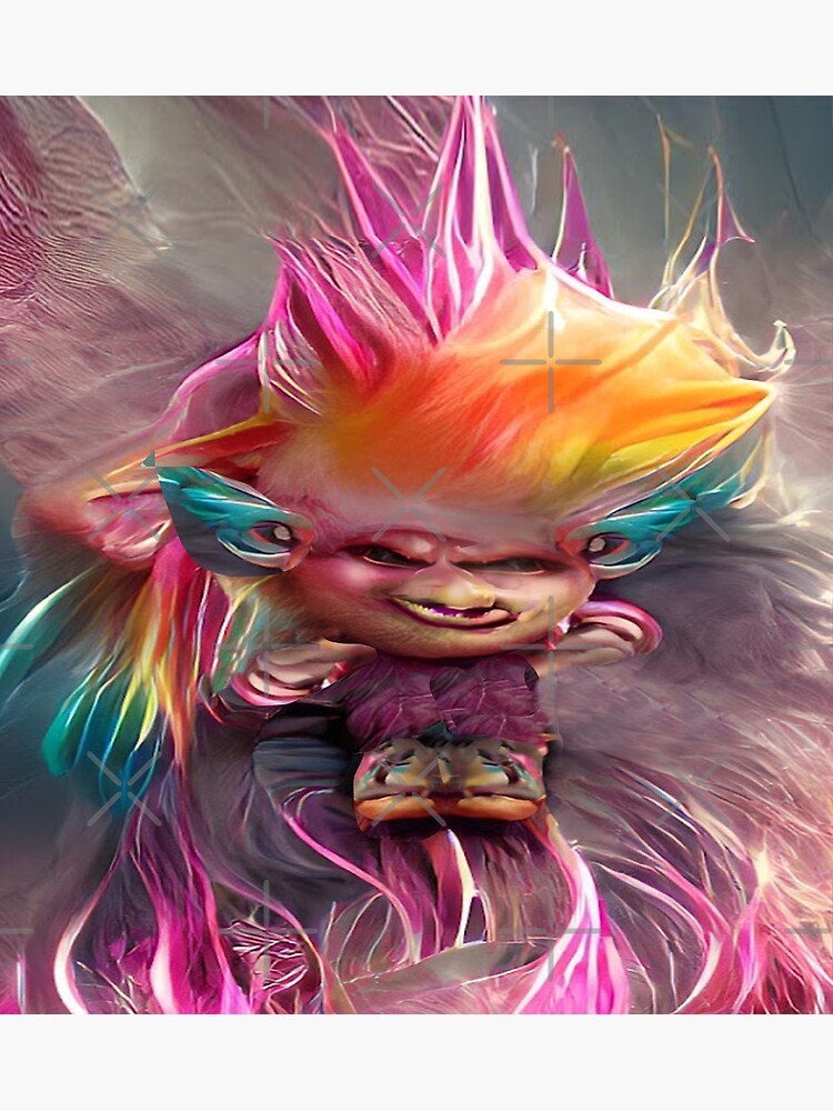 "Cute and Creepy Rainbow Troll" Poster for Sale by CattlettArt | Redbubble