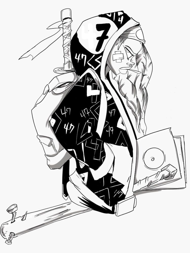 "47th Ronin" Sticker by ashuraarts | Redbubble