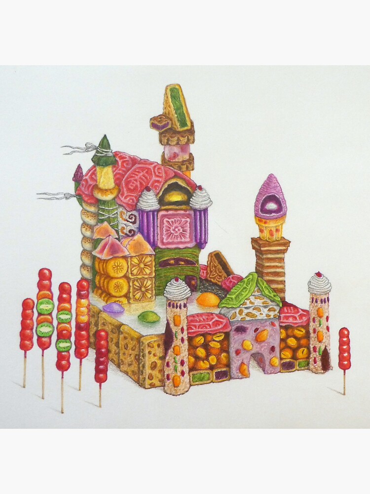 "Dessert Castle" Sticker by LoveJingle | Redbubble