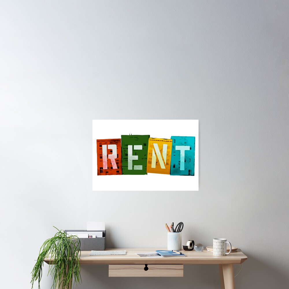 "RENT LOGO COLOR" Poster for Sale by Leyzel | Redbubble