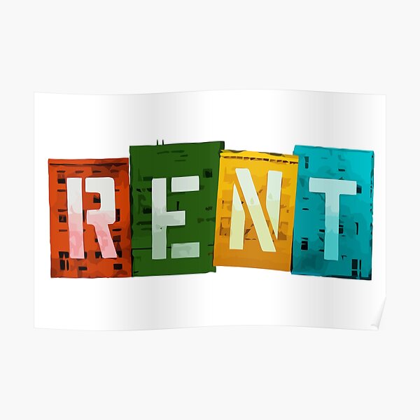 "RENT LOGO COLOR" Poster for Sale by Leyzel | Redbubble