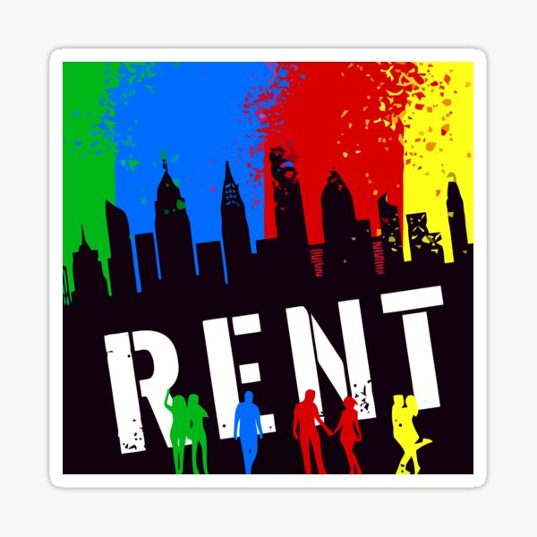 "RENT" Sticker for Sale by Leyzel | Redbubble