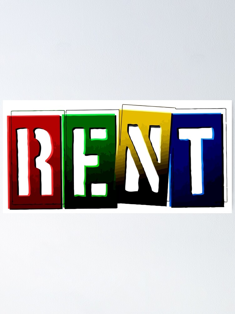 "RENT COLOR LOGO" Poster for Sale by Leyzel | Redbubble