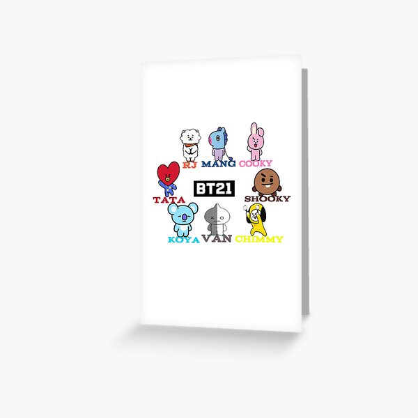 "BT21 Team " Greeting Card by Tinyheartist | Redbubble