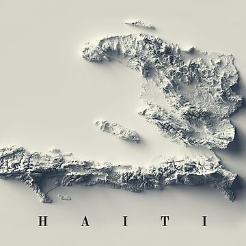 "Haiti Relief Map 3D digitally-rendered" Poster for Sale by ...