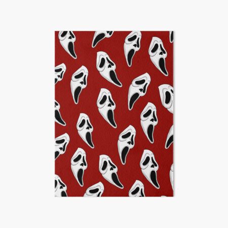 "Red Ghost Face" Art Board Print by Cupofhorror | Redbubble