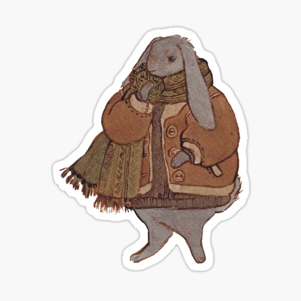 "Theo the bunny" Sticker by Cornflakes-art | Redbubble