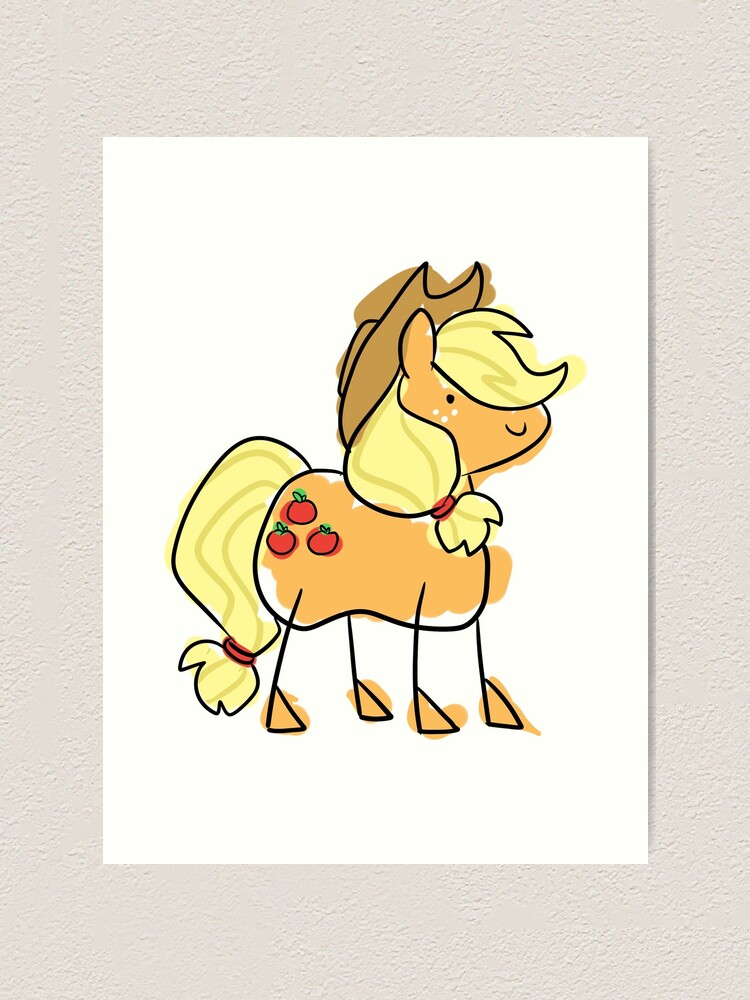 "Stick Applejack" Art Print by LeeLeeMoreau | Redbubble