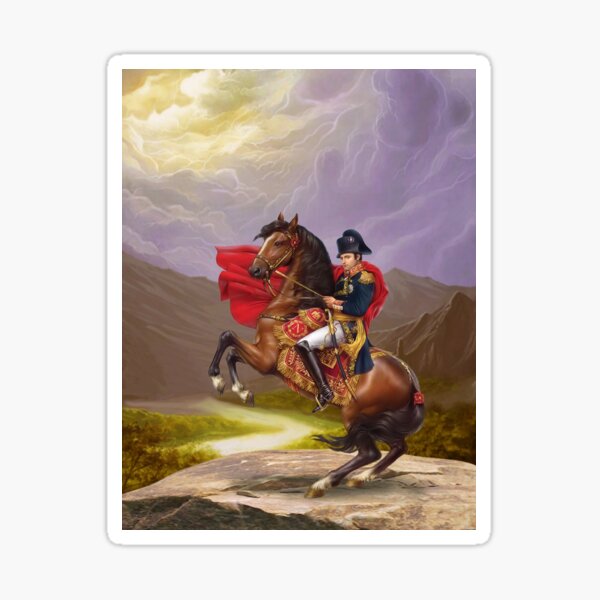 "Napoleon Bonaparte on horseback" Sticker for Sale by Anaconda23 ...