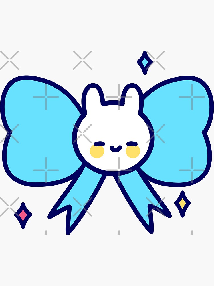 "Cute Bunny Ribbon" Sticker by MAXbunny | Redbubble