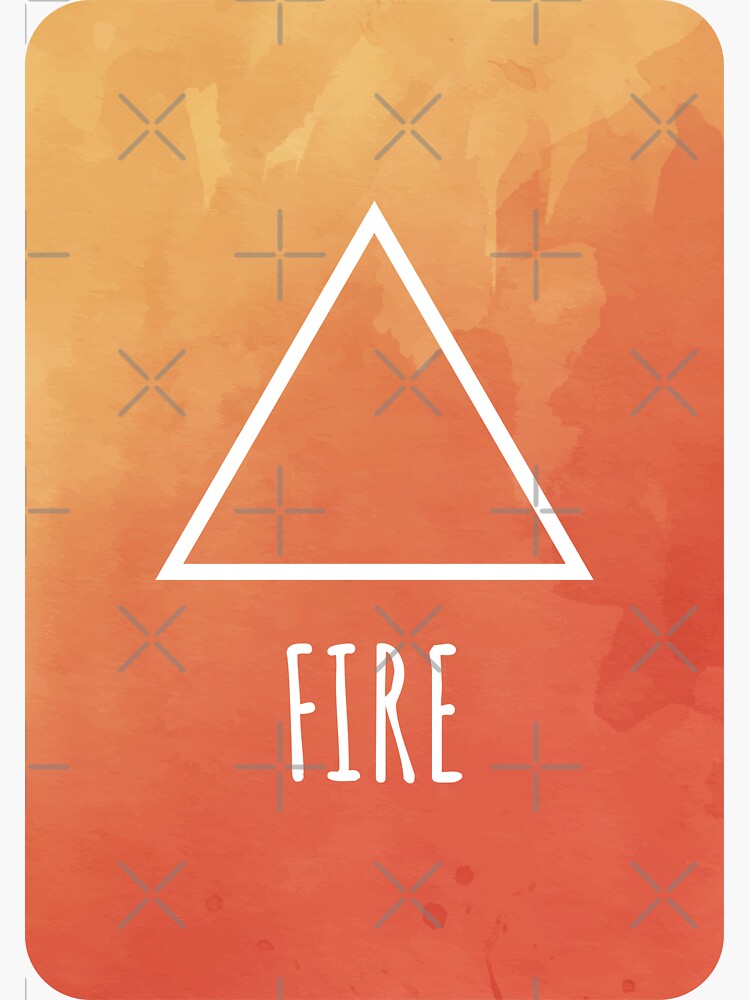 "Fire element symbol" Sticker by SweetLog | Redbubble