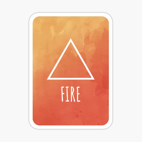 "Fire element symbol" Sticker by SweetLog | Redbubble