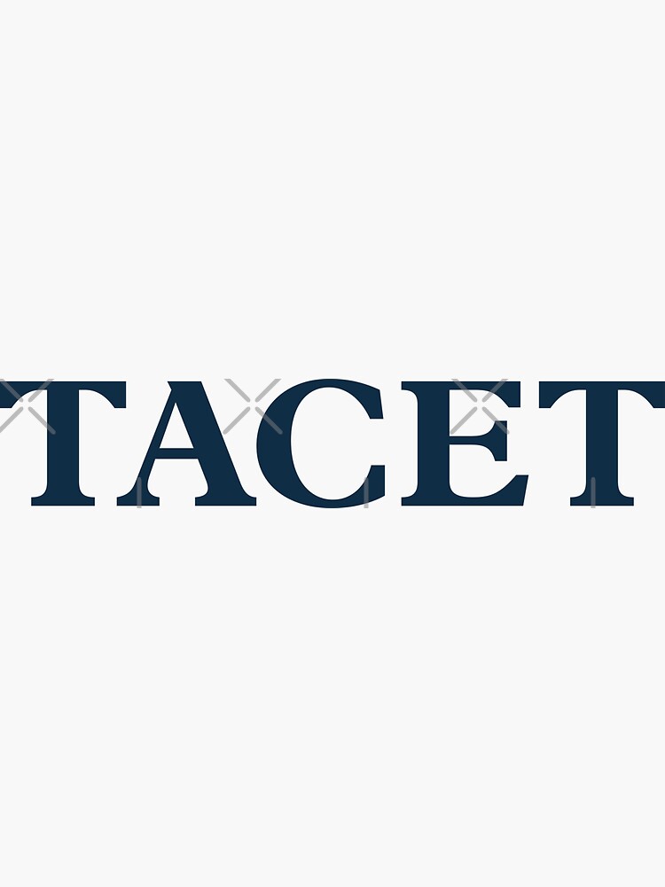 "TACET" Sticker for Sale by jv-perez-gon | Redbubble