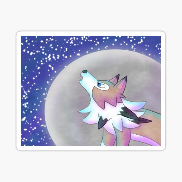 "Lycanroc" Sticker by HooliganHusky | Redbubble