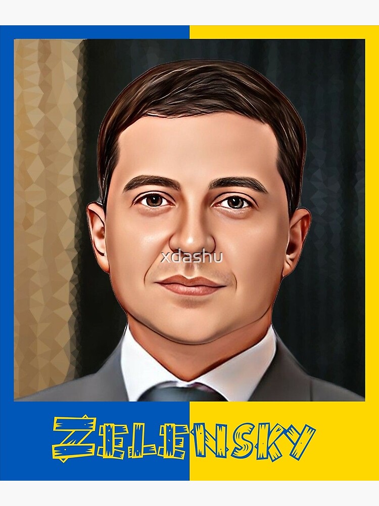"Volodymyr Zelensky in Cartoon" Poster for Sale by xdashu | Redbubble