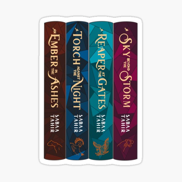 "An Ember In The Ashes by Sabaa Tahir Book Spines" Sticker by ...