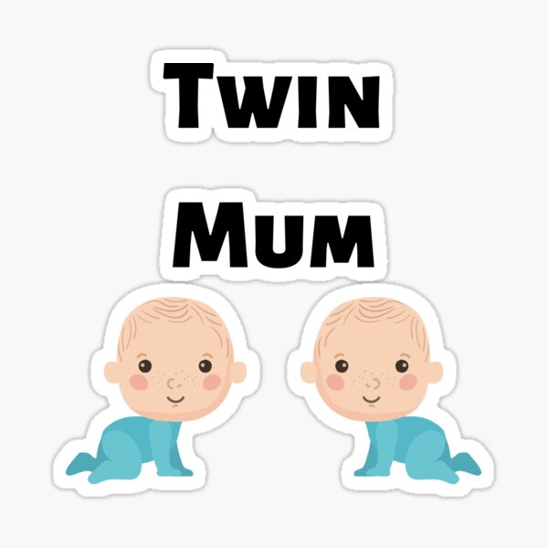 "twin mum of boys" Sticker by tattooclumsey | Redbubble
