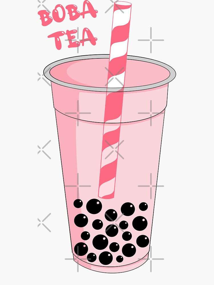"Pink Boba Tea" Sticker by smoochugs | Redbubble