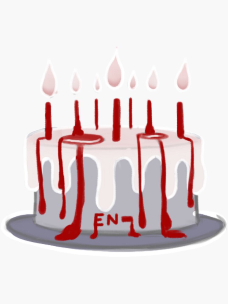 "Bloody Birthday Cake " Sticker for Sale by deerseung | Redbubble