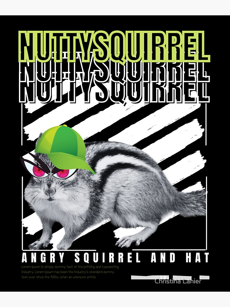 "Disgruntled Squirrel - NUTTYSQUIRREL Green -Nutty Squirrel - Crazy ...