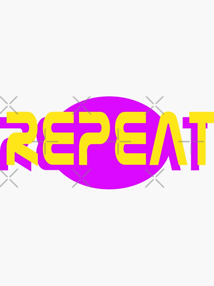 "Repeat 3d drawing " Sticker by Blondiabshop | Redbubble