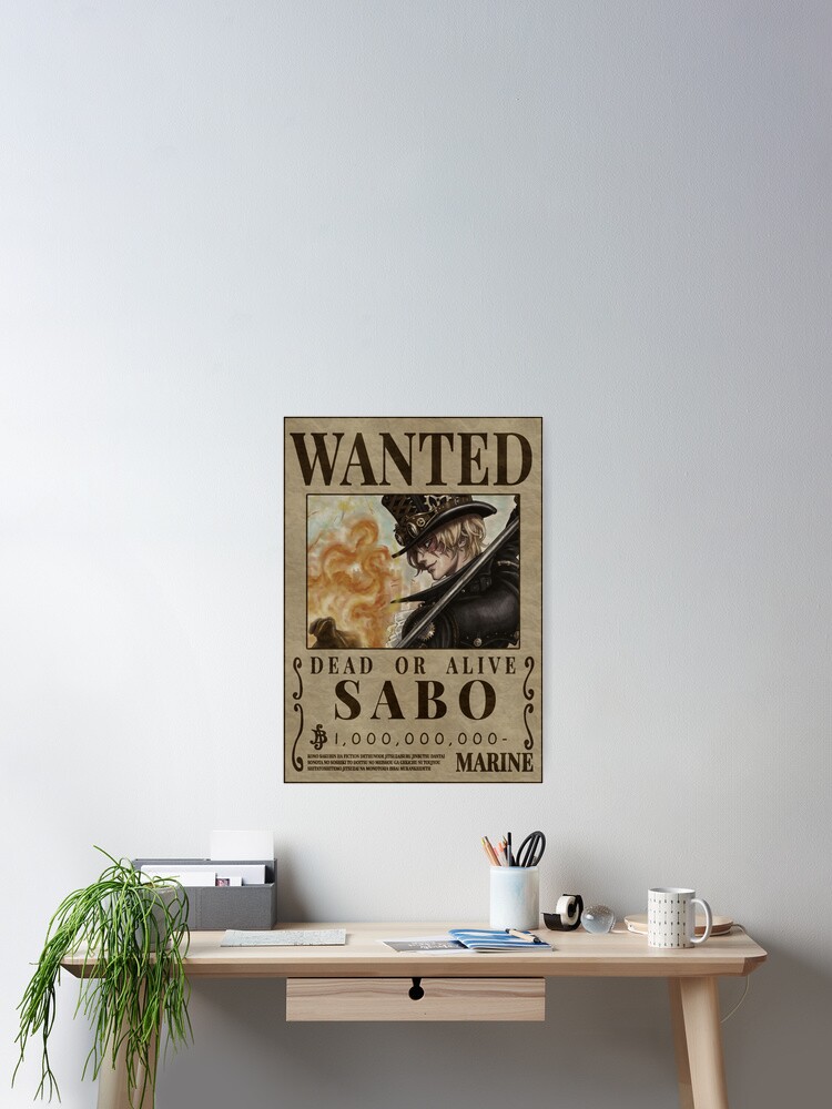 "Sabo bounty Wanted One Piece Poster" Poster for Sale by OnePieceWanted ...