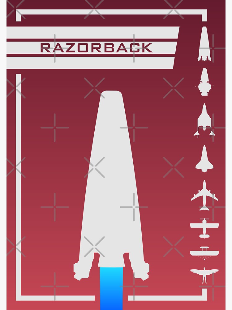 "Razorback - Red" Sticker by TimdeHaas | Redbubble
