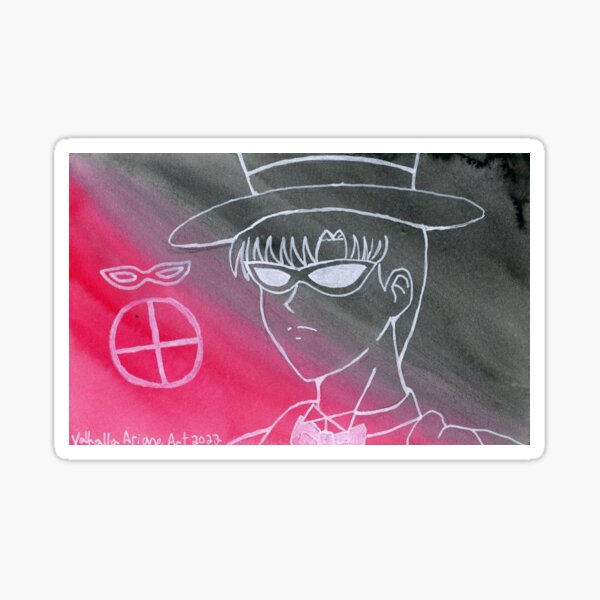 "Tuxedo Mask Watercolor" Sticker by ValhallaAriane | Redbubble